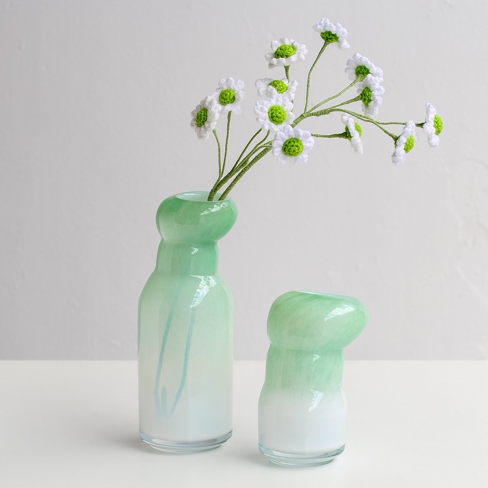 Light Green Glass Vases - lampada