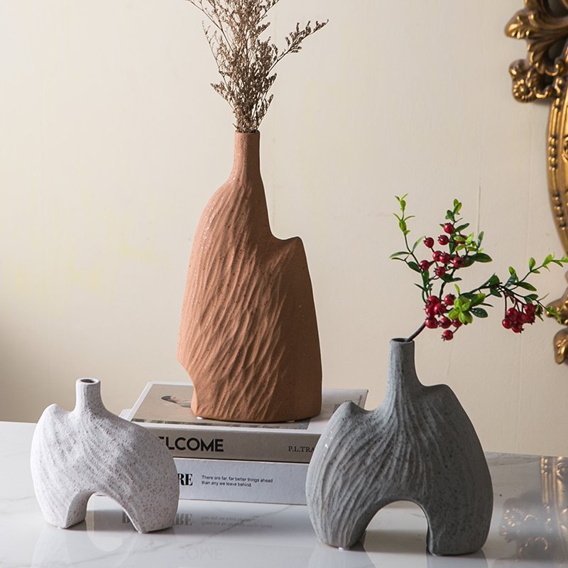 Earthy Textured Vases - lampada
